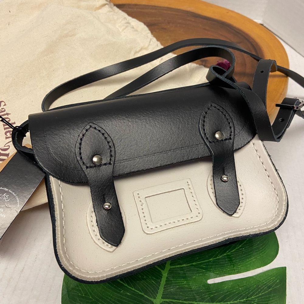 Cambridge Satchel Company Black & White Mini Shoulder… - Gem
